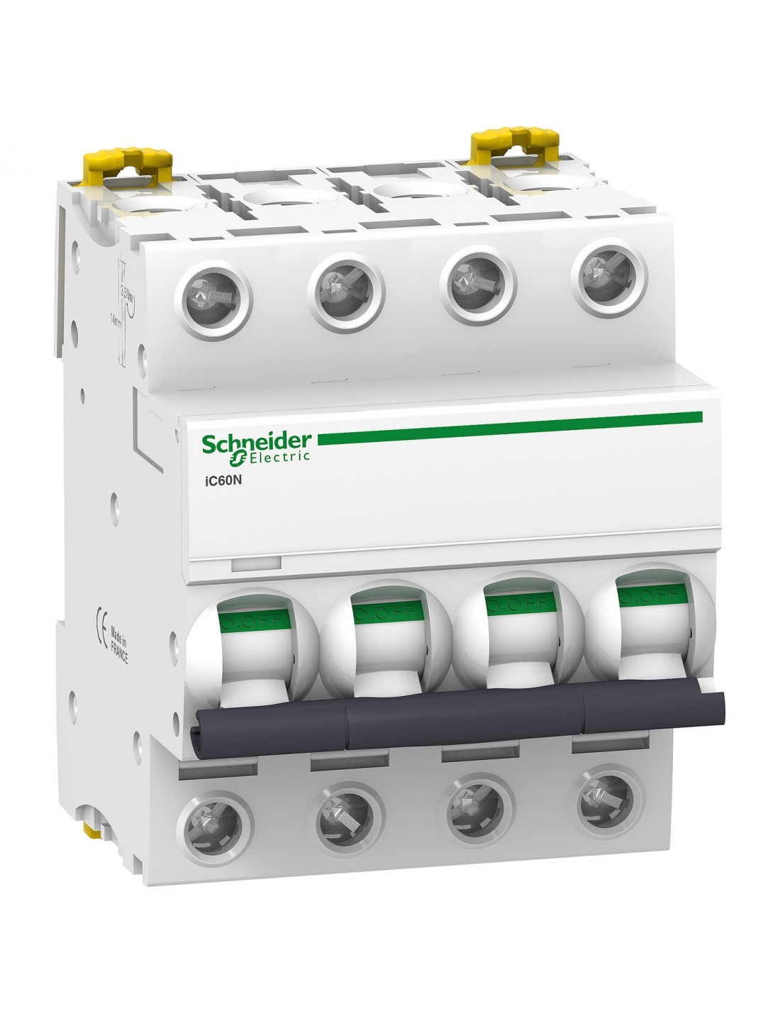 Disjoncteur Acti9 iC60N 4 Pôles 16A courbe D SCHNEIDER A9F75416