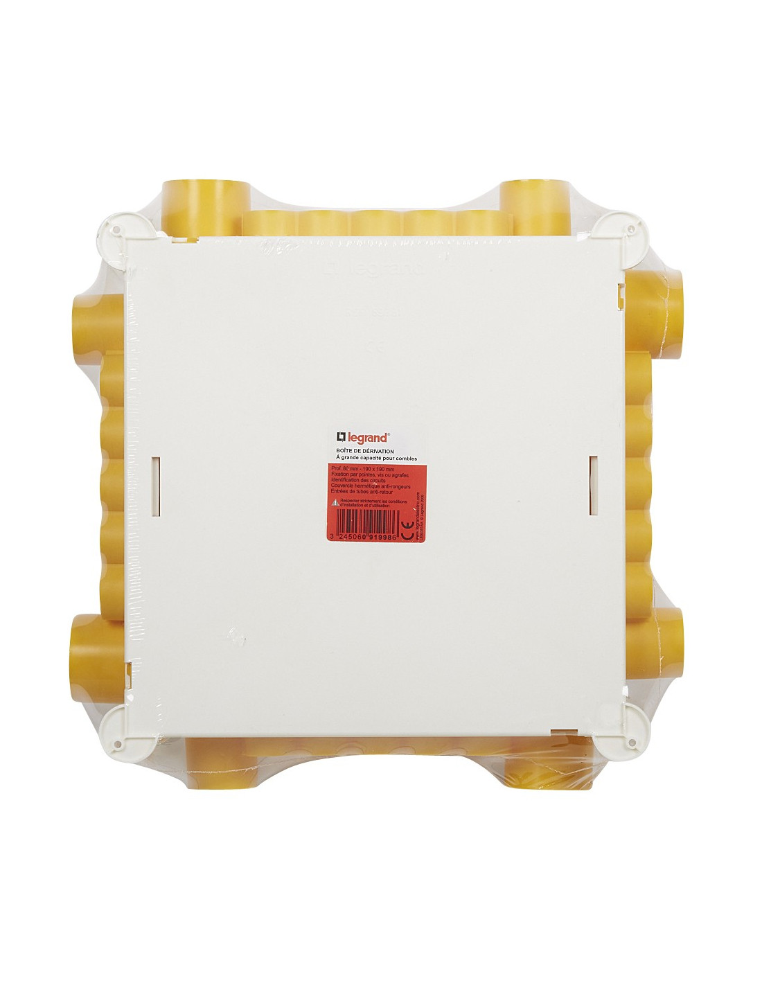 BOÎTE DE DÉRIVATION POUR COMBLES 190 X 190 X 80 MM LEGRAND 091998