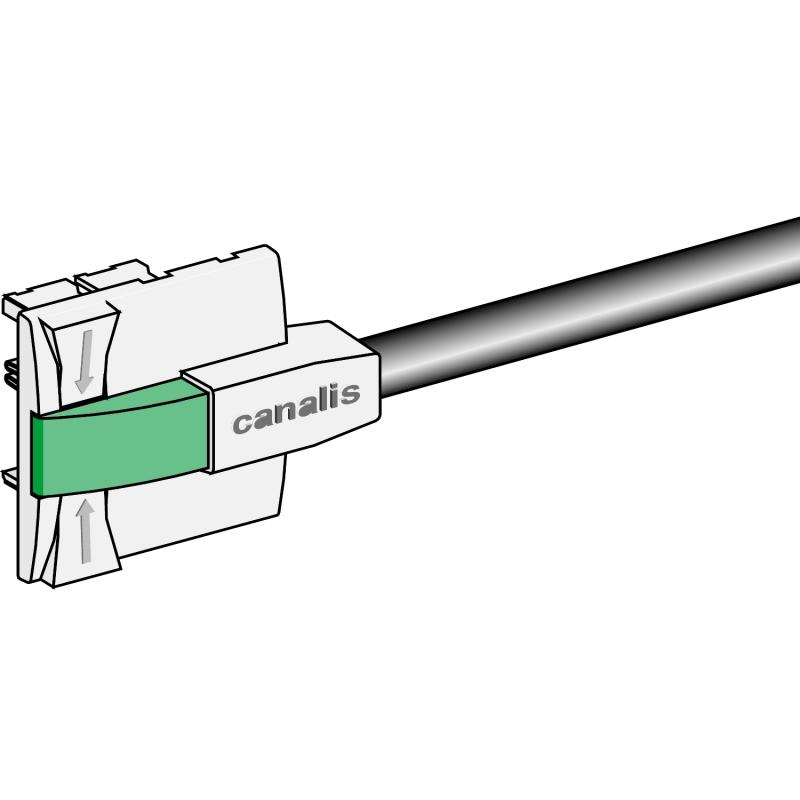Canalis KB connecteur dérivation 10A polarité fixe pré-câblé L1+N ...