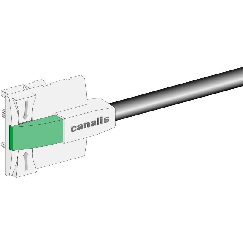 Canalis KB connecteur dérivation 10A polarité fixe pré-câblé L1+N ...
